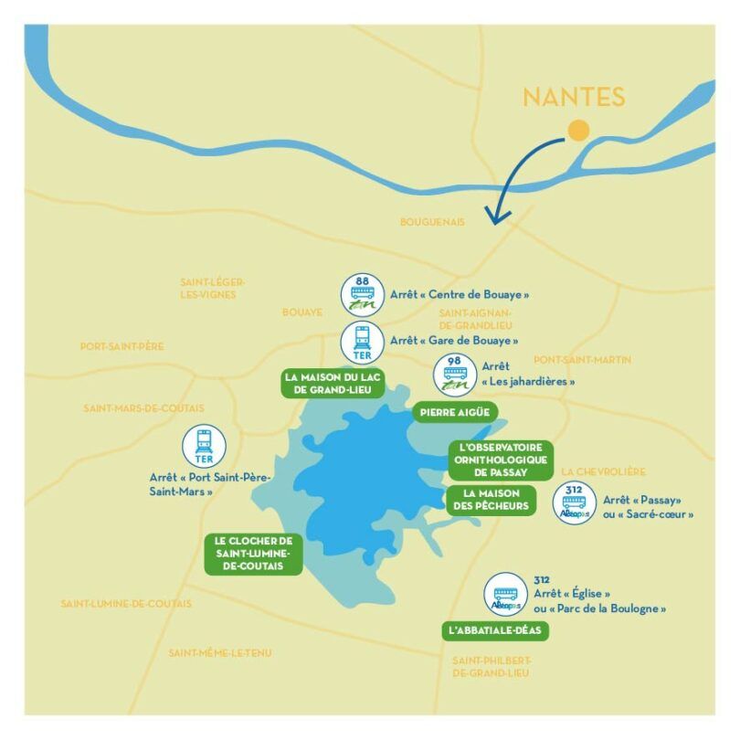 Comment venir au Lac de Grand Lieu - Lac de Grand Lieu